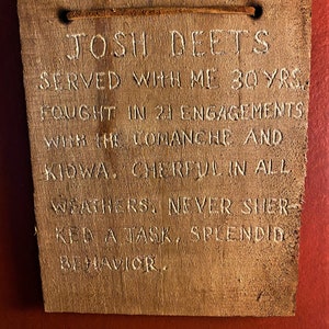 Lonesome Dove Josh Deets Epitaph - Etsy