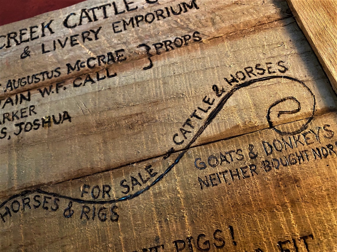 Lonesome Dove Sign Small Customizable Wood Burned - Etsy