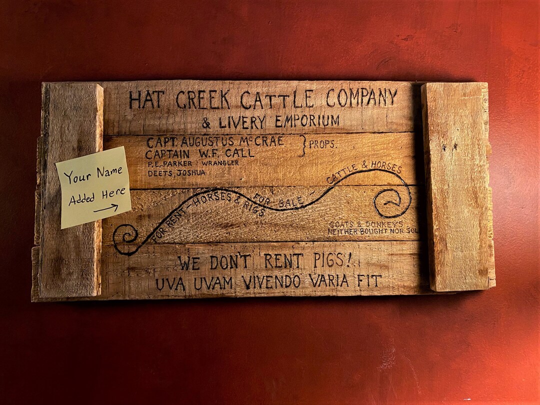 Lonesome Dove Sign Small Customizable Wood Burned - Etsy