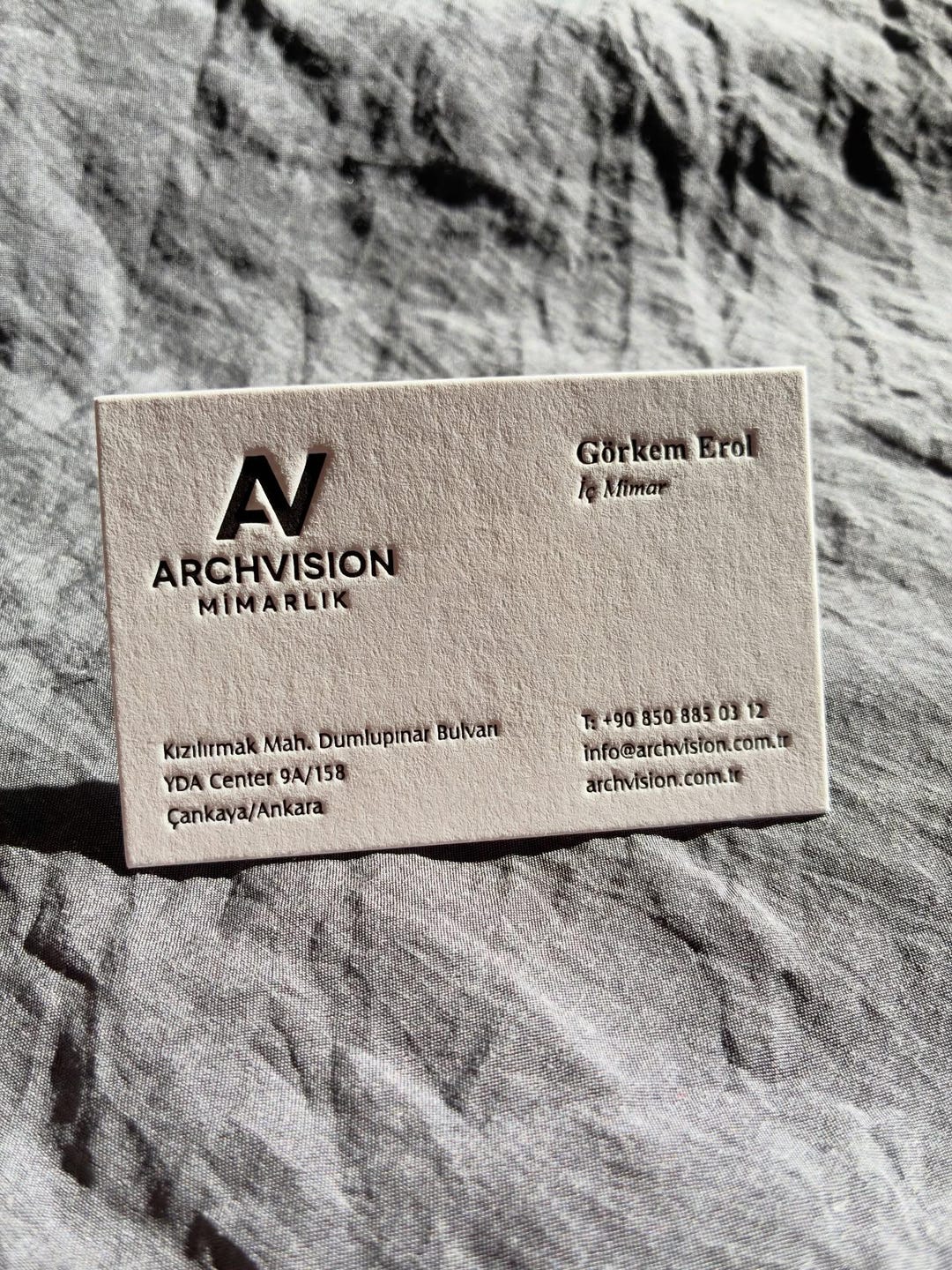Letterpress Business Cards for Interior Designers, Custom Architect ...