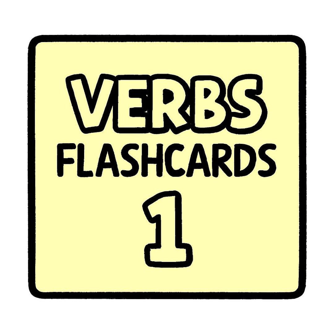 Verbs Flashcards: English Vocabulary Learning Tool - Etsy