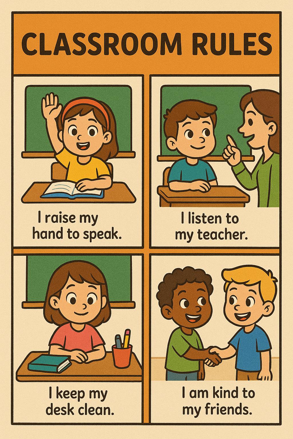CLASSROOM RULES CARDS - Etsy