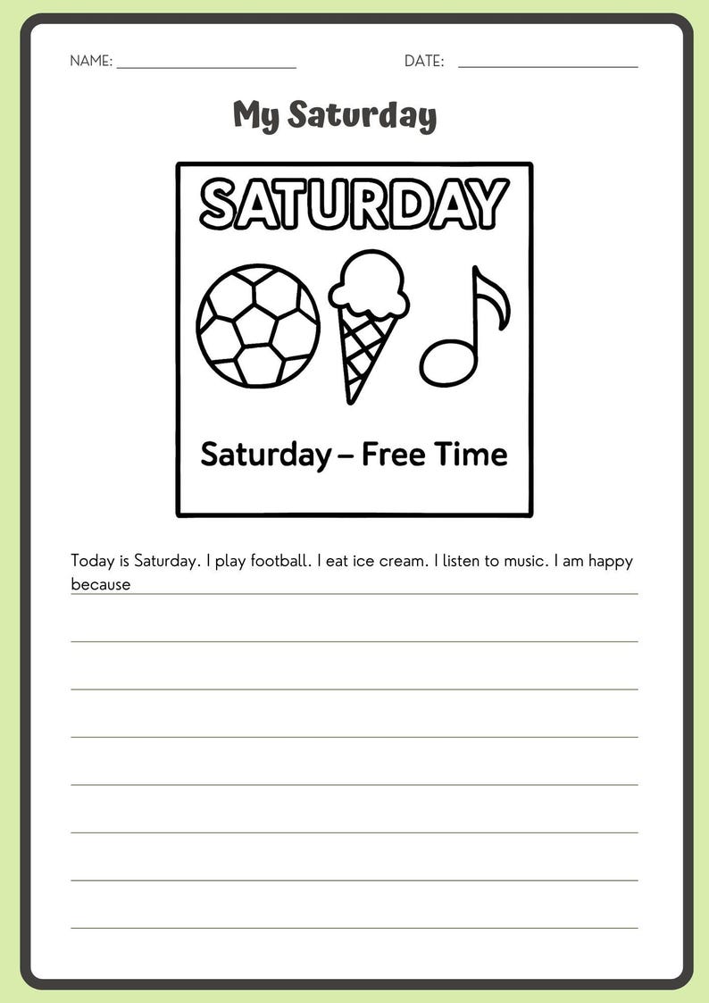 Days of the Week Flashcards: ESL Printable Learning Activity - Etsy
