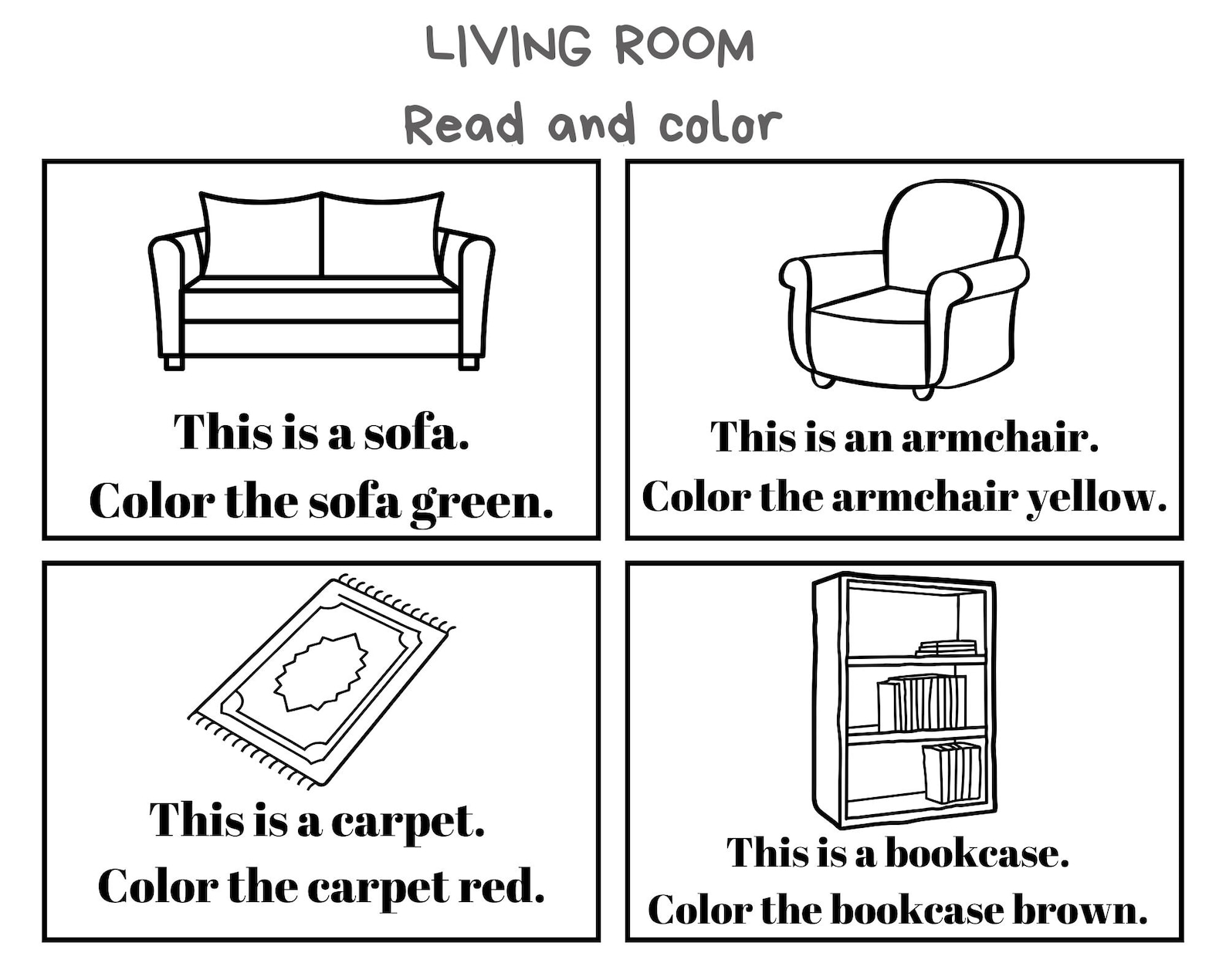 MY HOUSE FLASHCARDS - Etsy