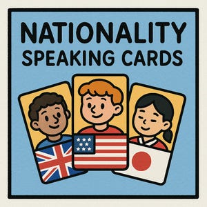 NATIONALITY SPEAKING CARDS - Etsy