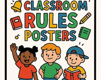 Printable Bright Classroom Rules Labels, Editable Classroom Rules ...