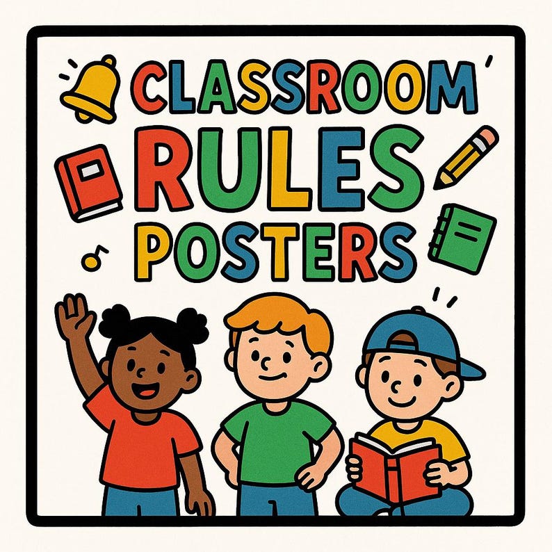 CLASSROOM RULES POSTERS - Etsy