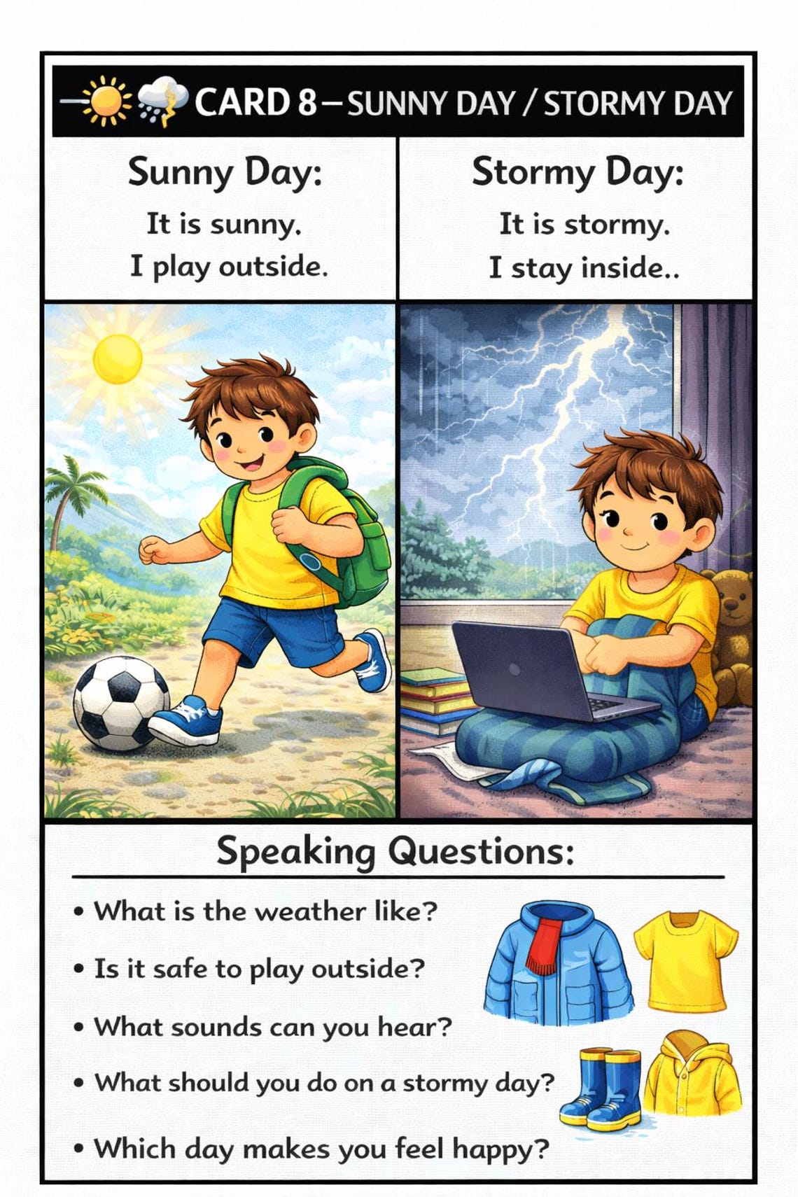 WEATHER SPEAKING CARDS - Etsy