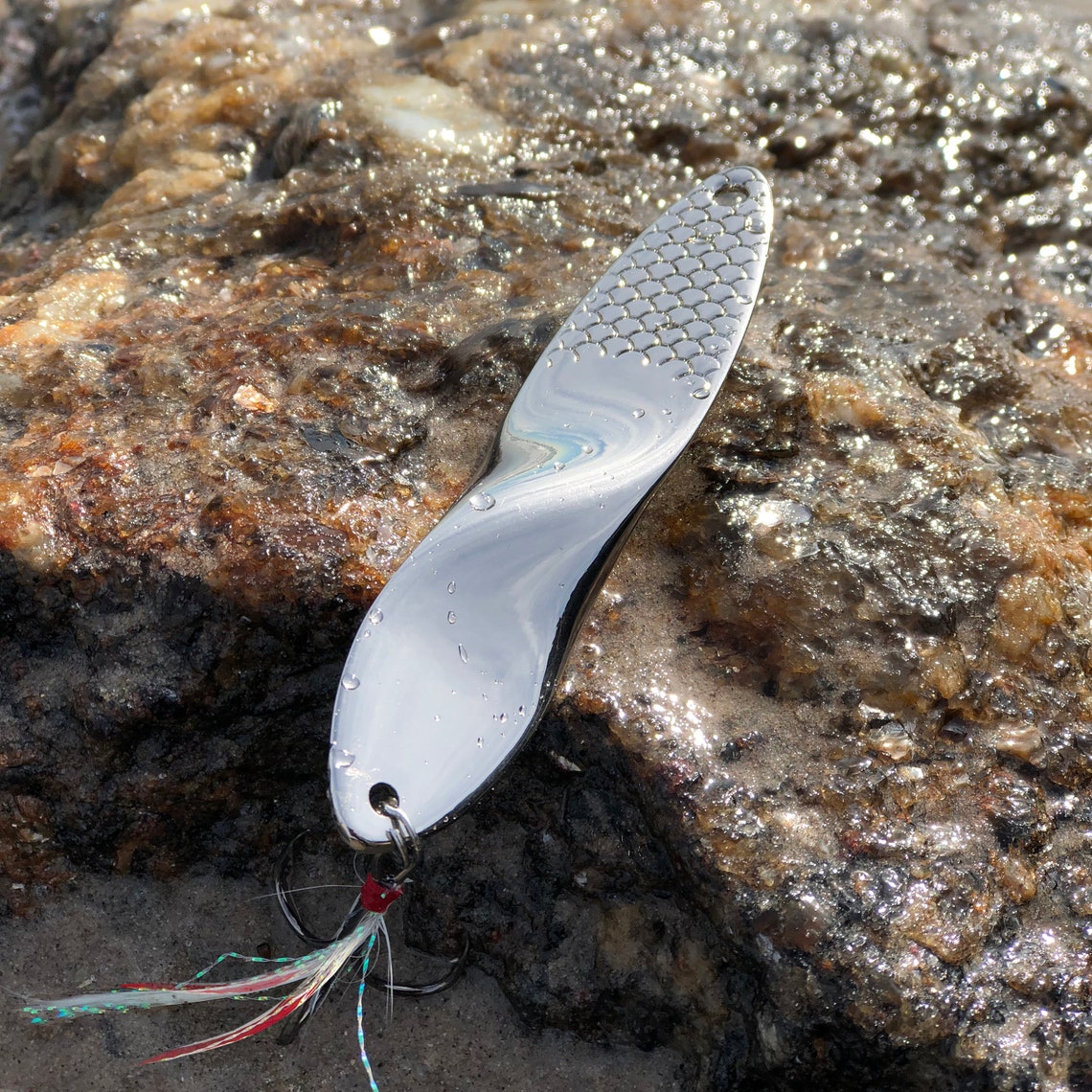 Set of 2 Propeller Metal Fishing Lures With Treble Hooks, 1-ounce, 28g ...