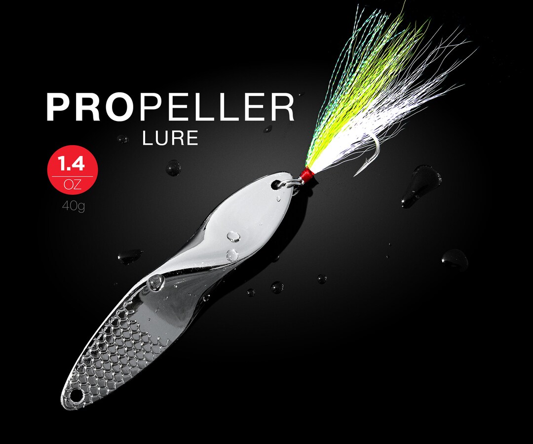 Propeller Metal Fishing Lure With Bucktail Teasers 1.4-ounce - Etsy
