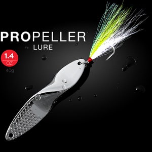 Propeller Metal Fishing Lure With Bucktail Teasers 1.4-ounce - Etsy