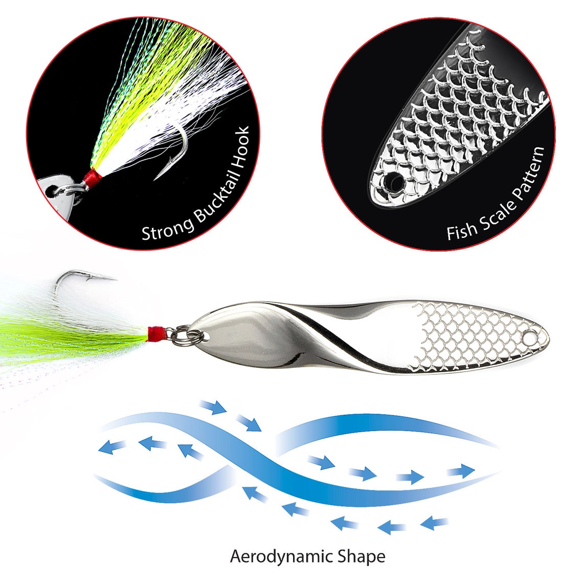 Propeller Metal Fishing Lure With Bucktail Teasers 1.4-ounce - Etsy