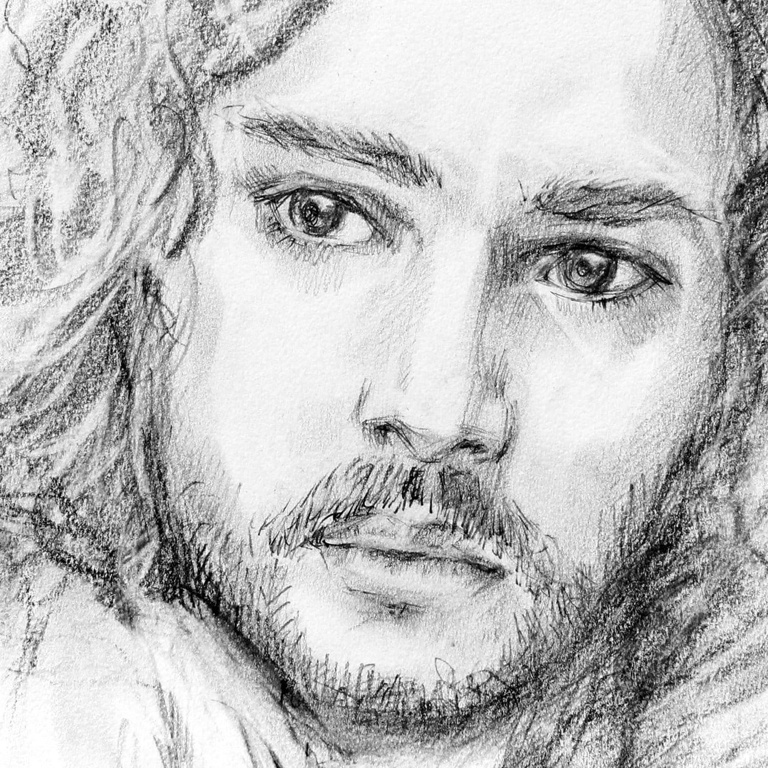 The Portrait of Jon Snow From Game of Thrones. - Etsy Singapore