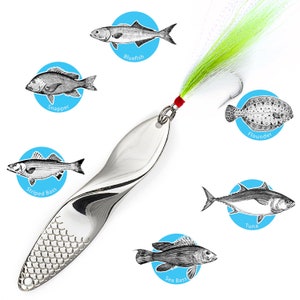 Propeller Metal Fishing Lure With Bucktail Teasers 1.4-ounce - Etsy