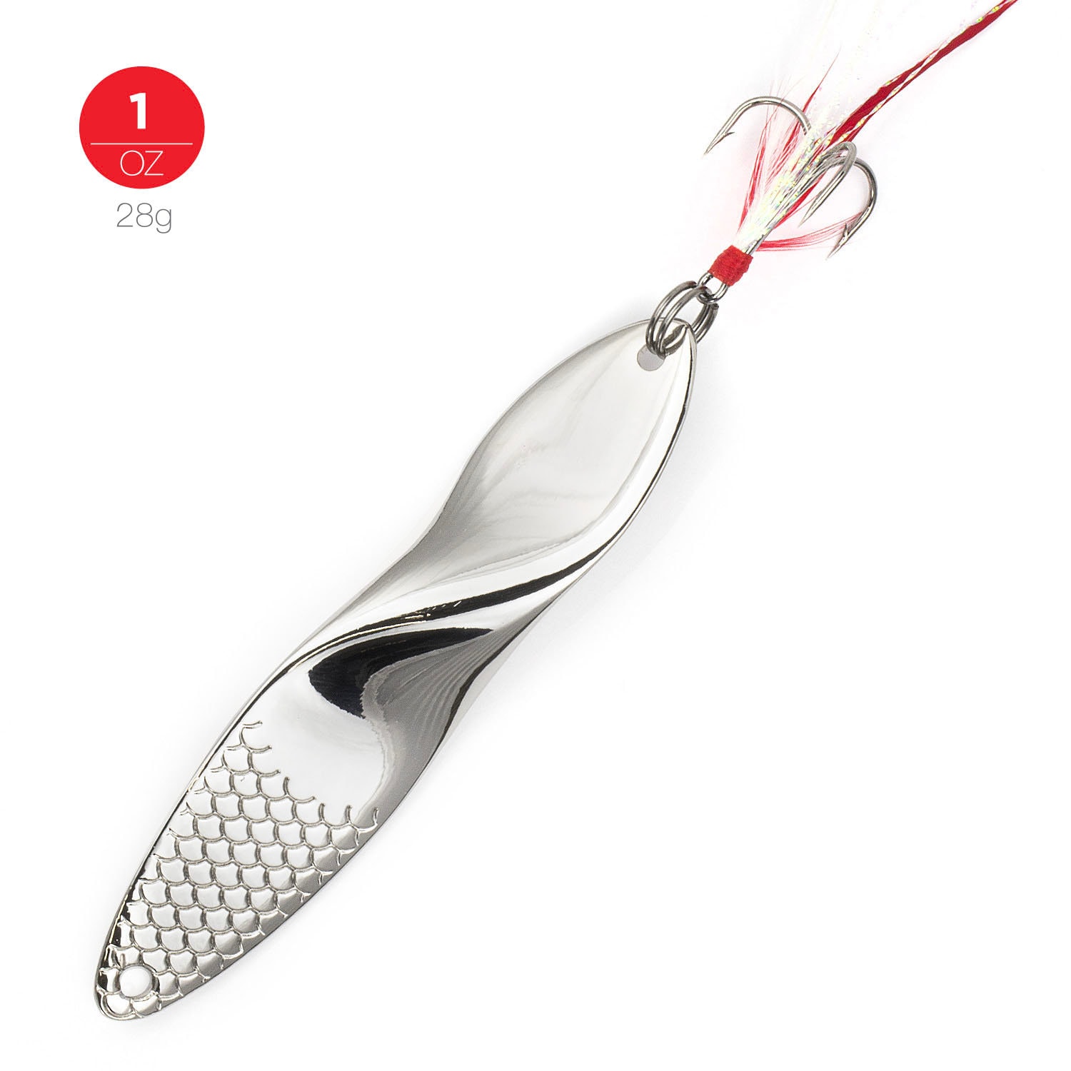 Set of 2 Propeller Metal Fishing Lures With Treble Hooks, 1-ounce, 28g ...