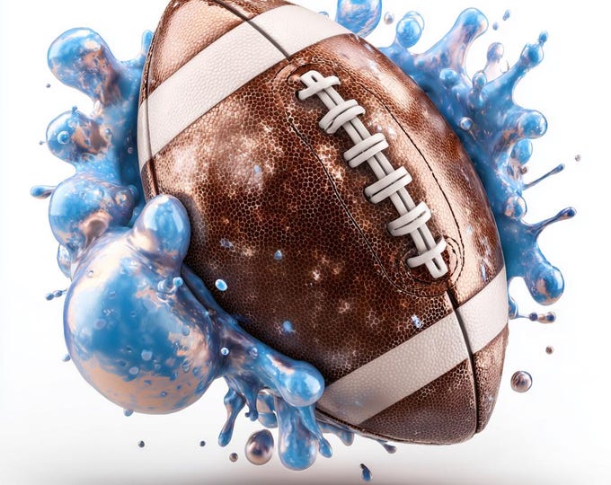 Watercolor Football Clipart | Splash Art Footballs | 10 PNG Files ...