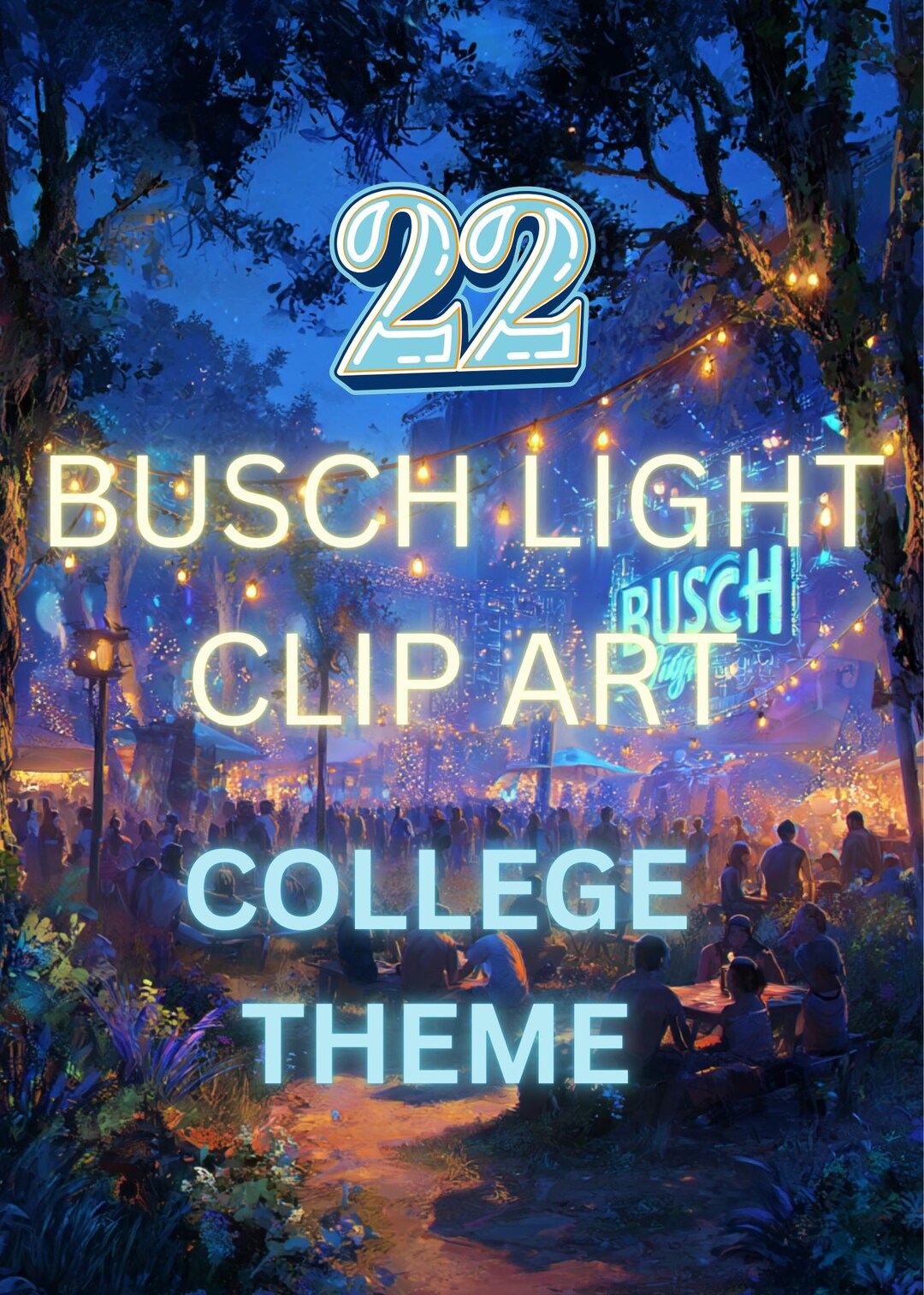 Busch Light College Party PNG Logos, Clip Art (digital Download) - Etsy