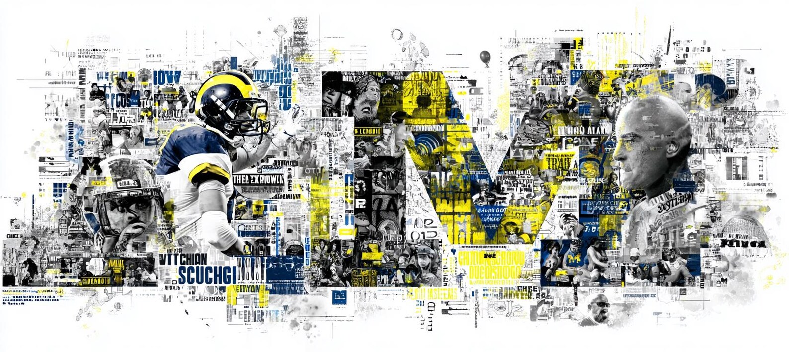 Michigan Wolverines Football Clipart: Transparent Design, DIY Crafts ...