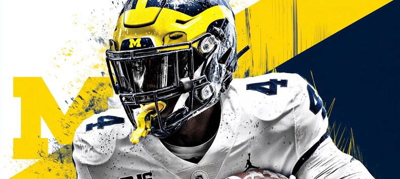 Michigan Wolverines Football Clipart: Transparent Design, DIY Crafts ...