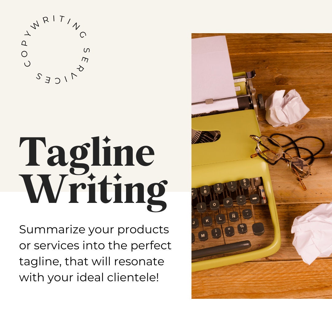 CUSTOM TAGLINE WRITING Service Copywriting Service Business Writing ...
