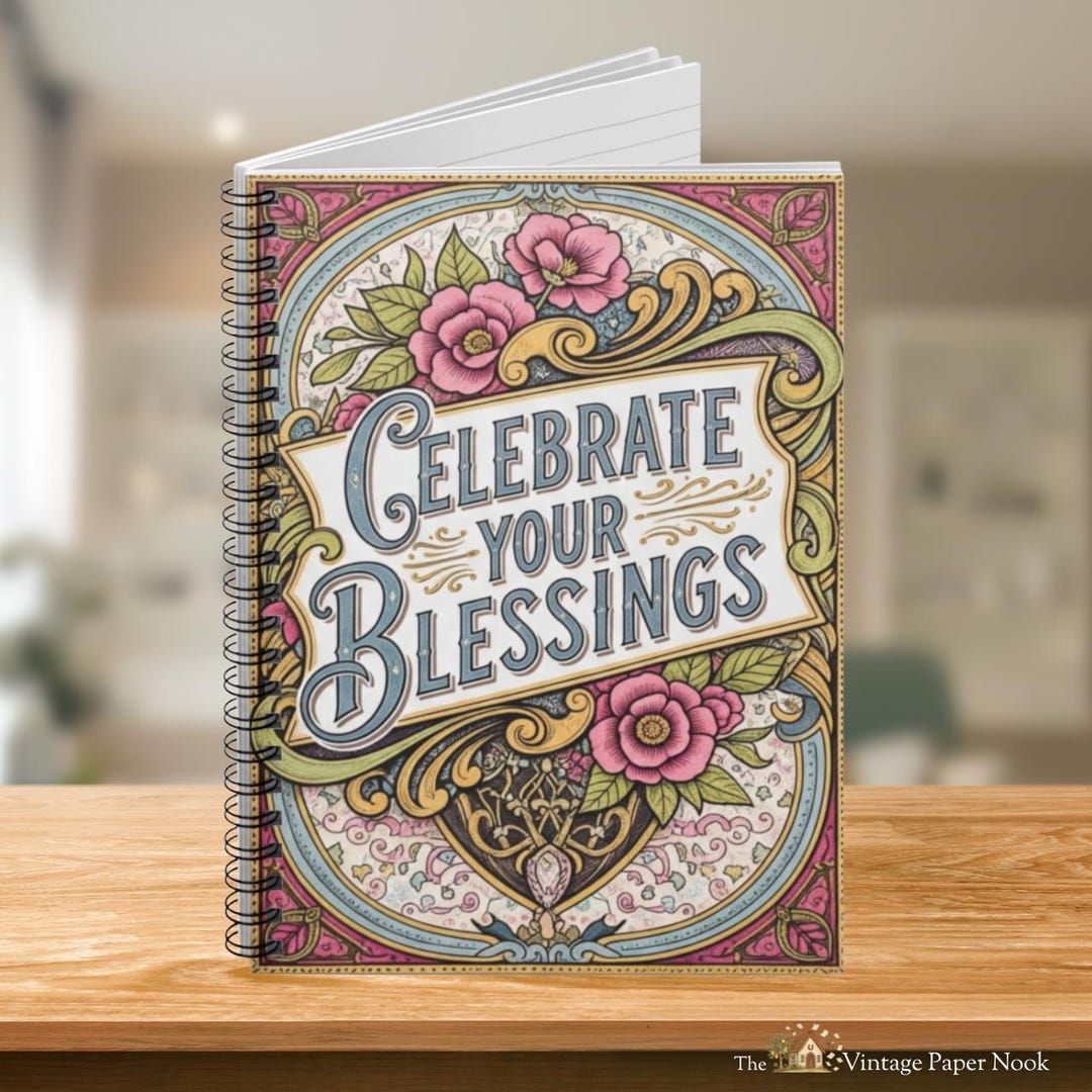Celebrate Your Blessings Journal | Spiral Notebook With Lined Pages ...
