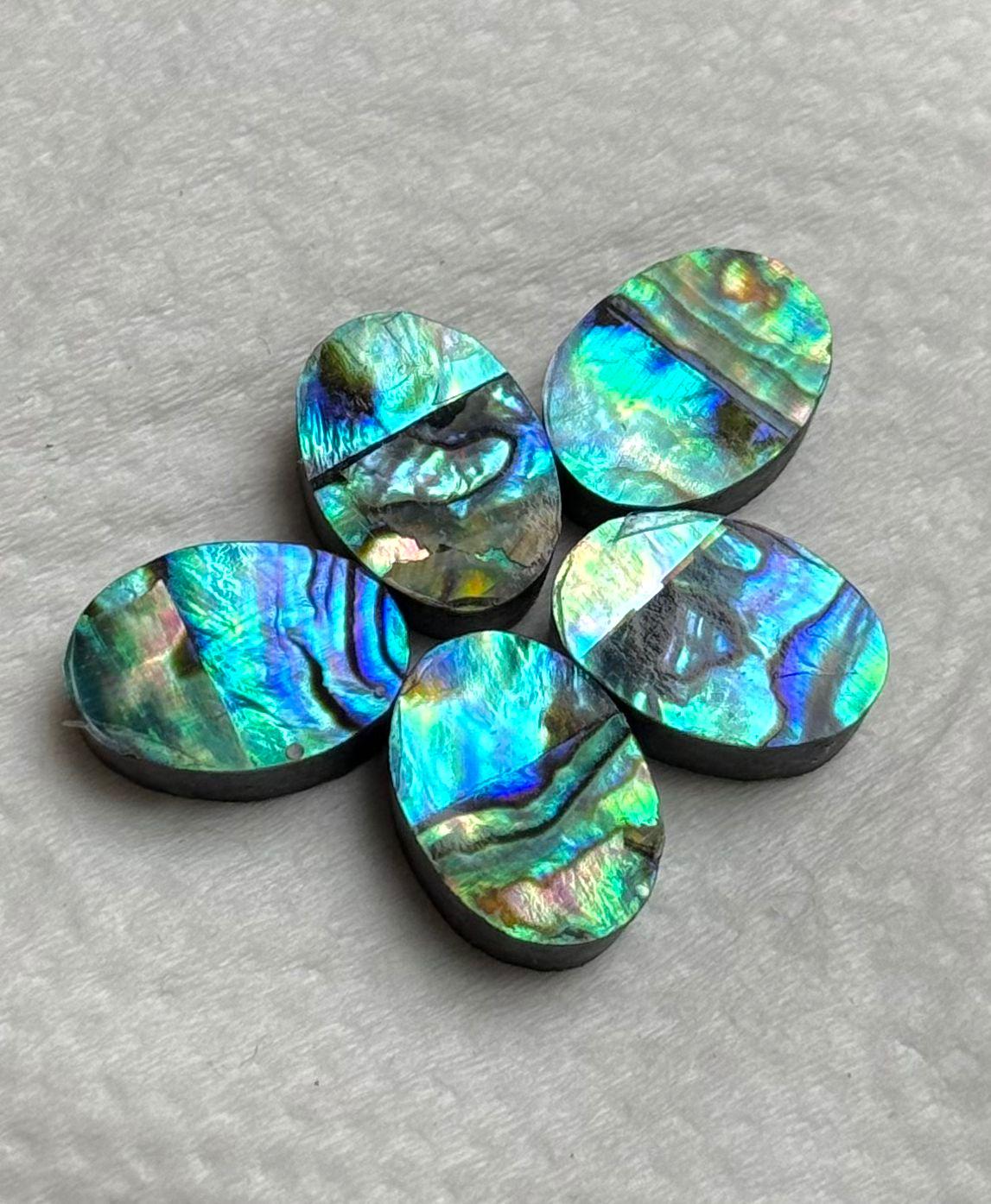 Abalone Shell Cabochon: Oval Flat Back Gemstone, All Sizes - Etsy