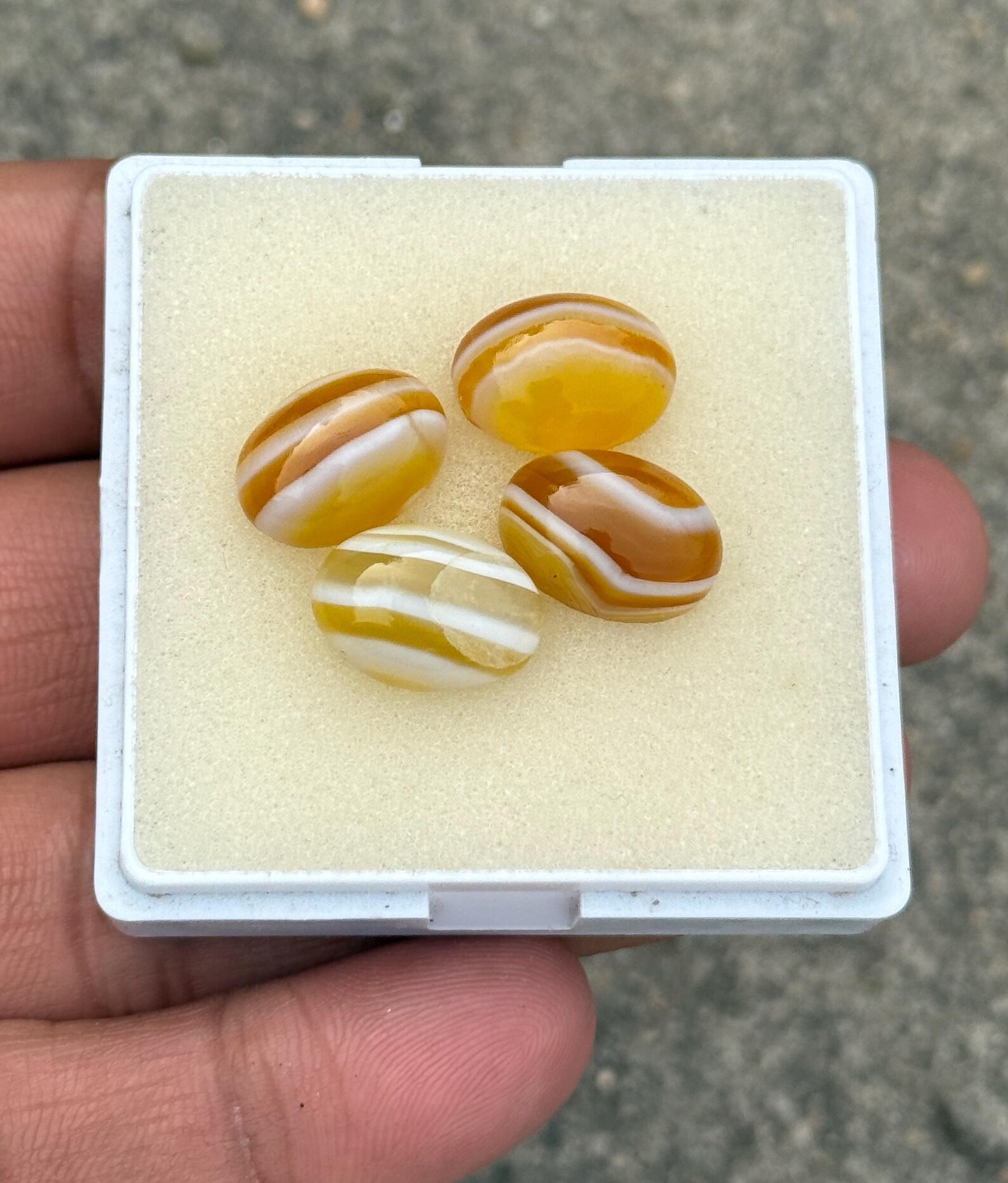 Cabujón de ónix amarillo AAA: piedra preciosa ovalada, todos los ...