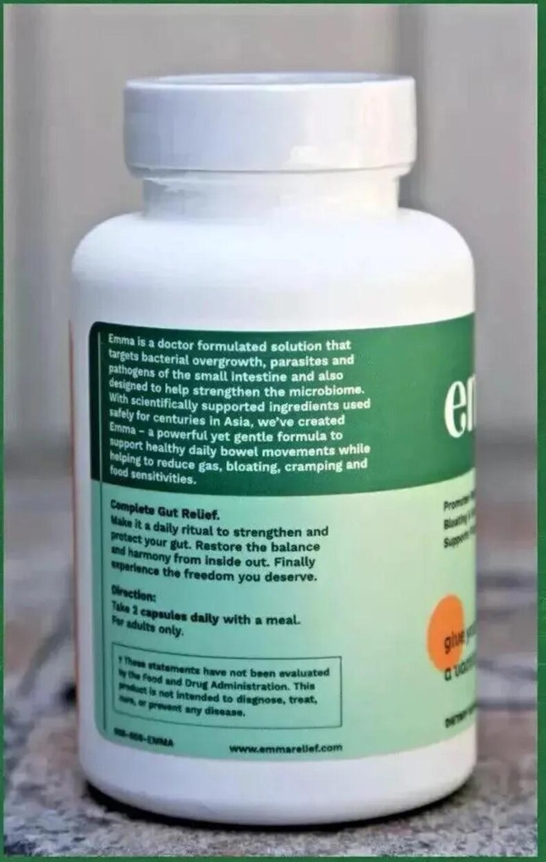 Emma Relief Supplement 60 Capsules Exp 2027 Handmade - Etsy