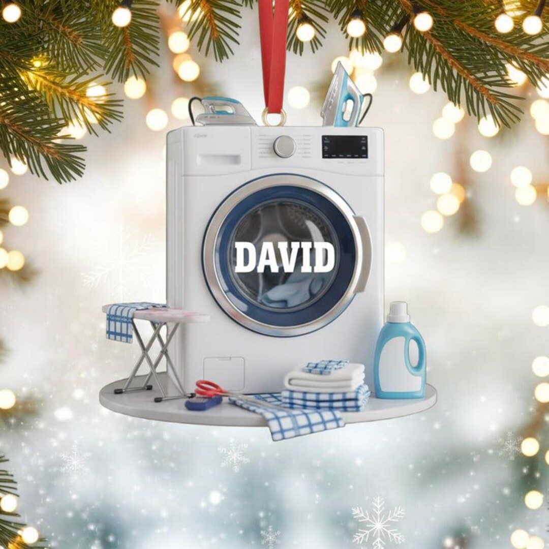 Personalized Washing Machine Christmas Ornament, Laundry Lover Gift - Etsy