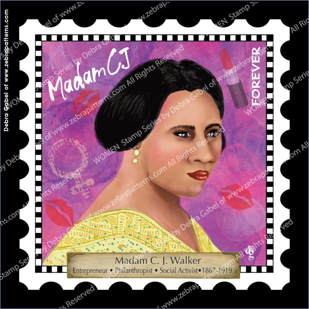 Madam C J Walker Stamp Panels - Etsy