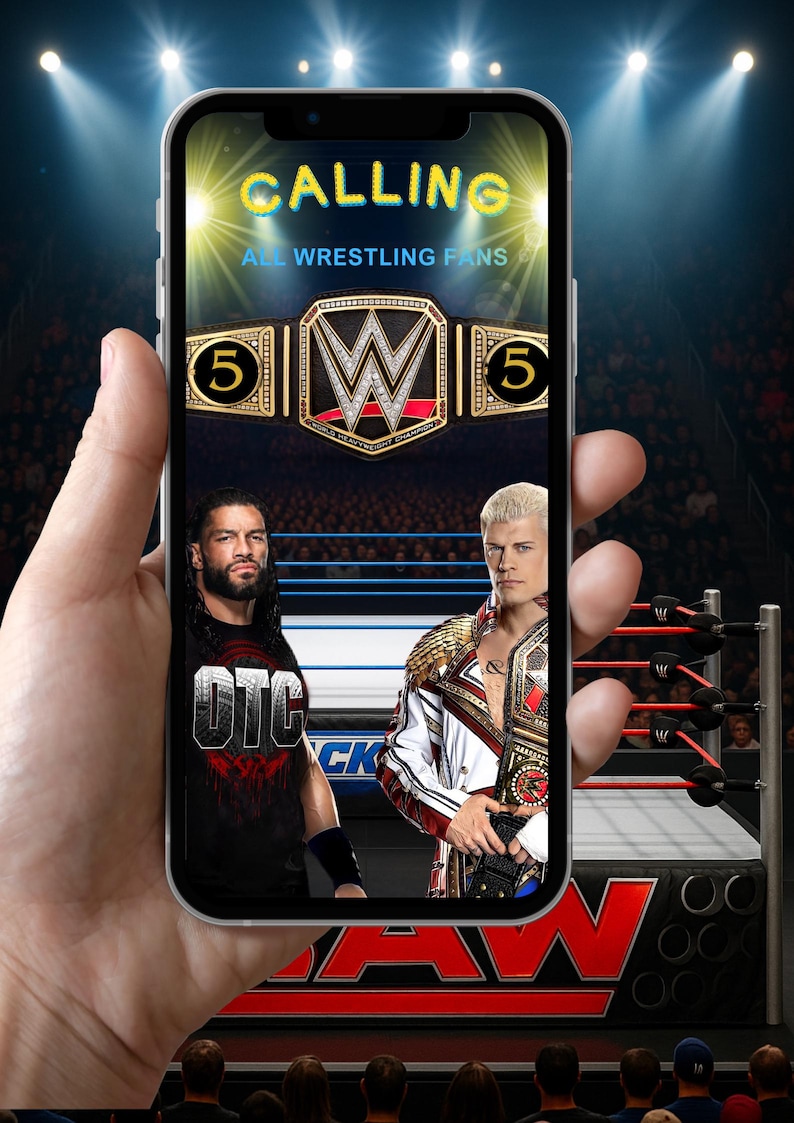 Wrestling Birthday Video Invitation: WWE Style Animated E-invite ...