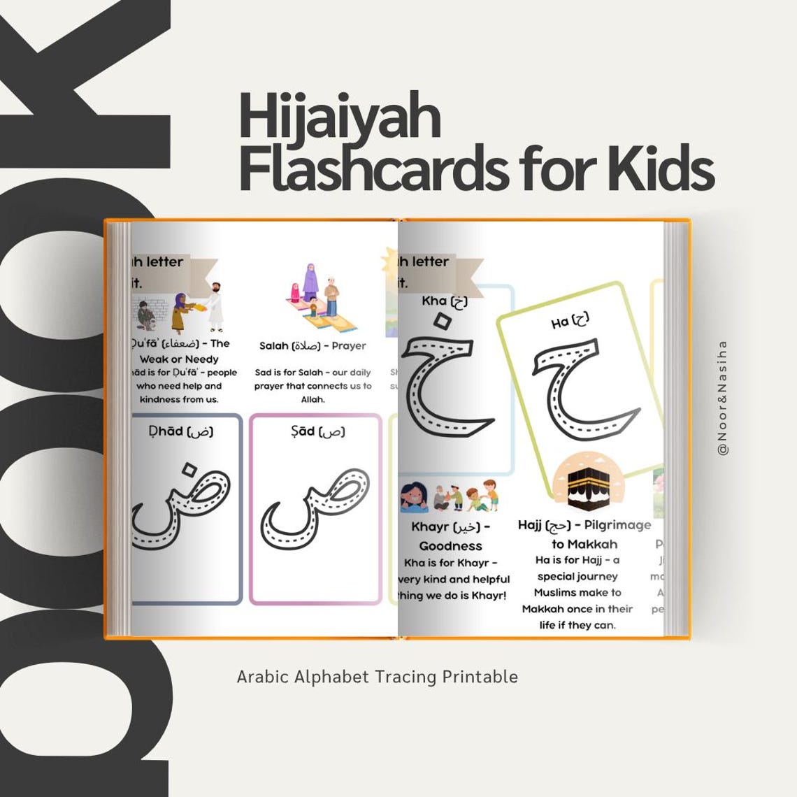 Hijaiyah Flashcards for Kids – Arabic Alphabet Tracing Printable ...