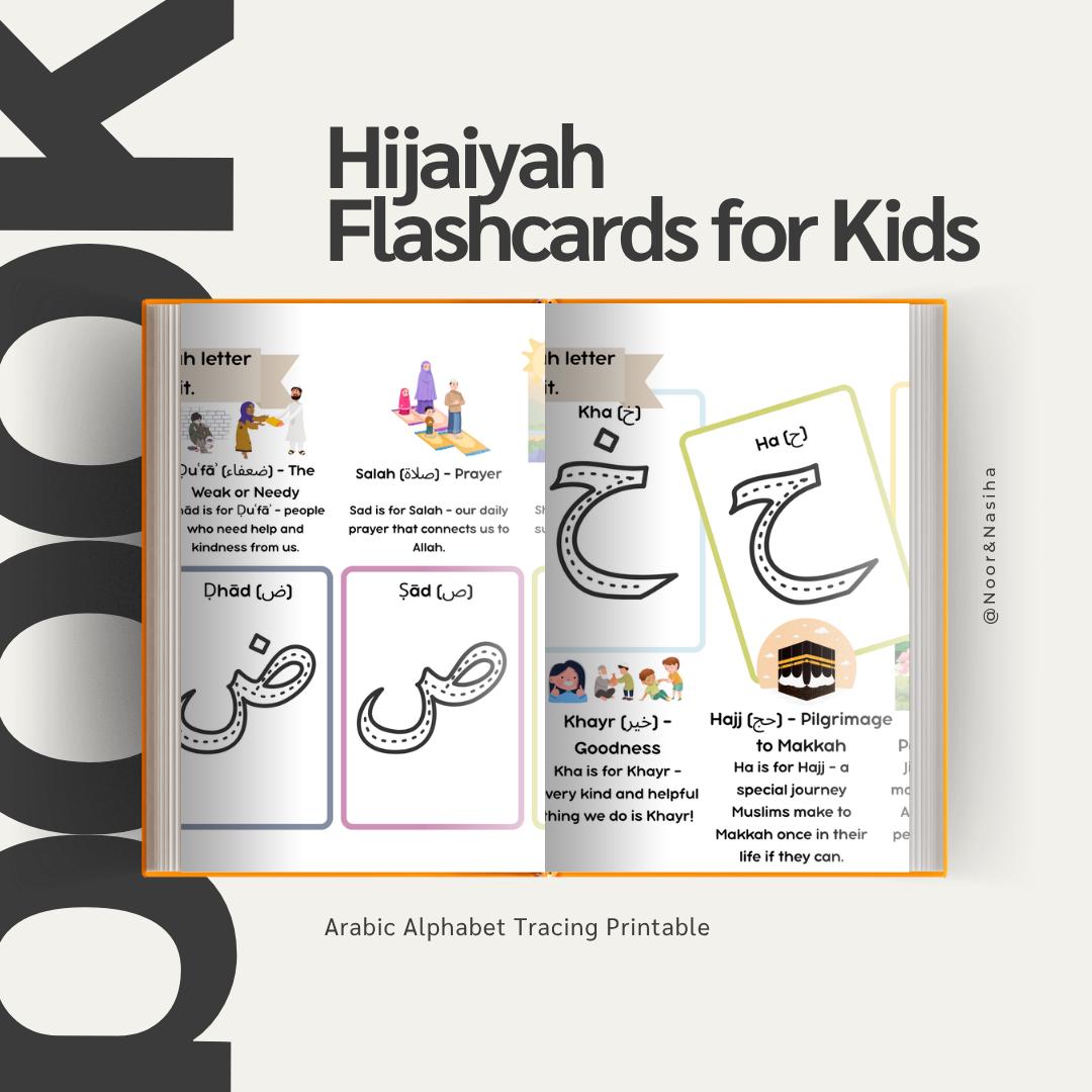 Hijaiyah Flashcards for Kids – Arabic Alphabet Tracing Printable ...