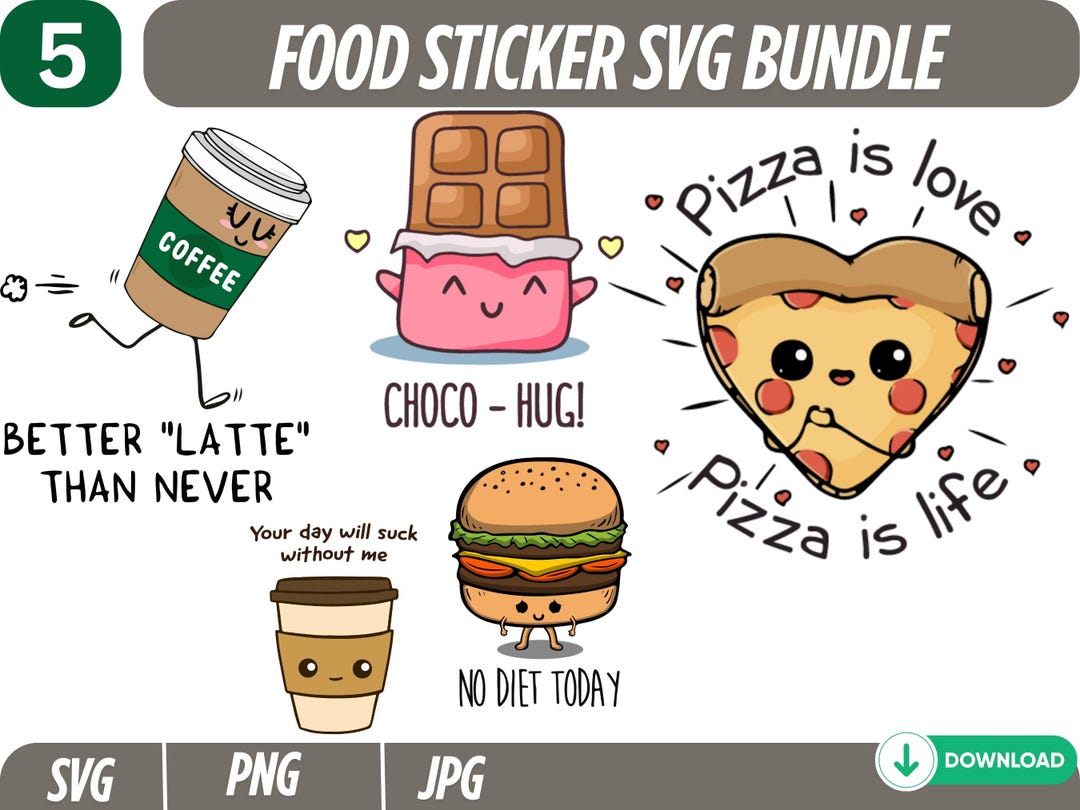 Kawaii Food Couple SVG: Funny Kitchen Pun Design (digital Download) - Etsy