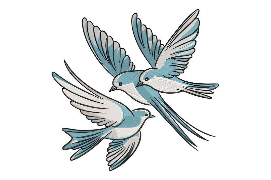 Flying Birds Embroidery Design: Machine Embroidery File (5x5 Inch ...