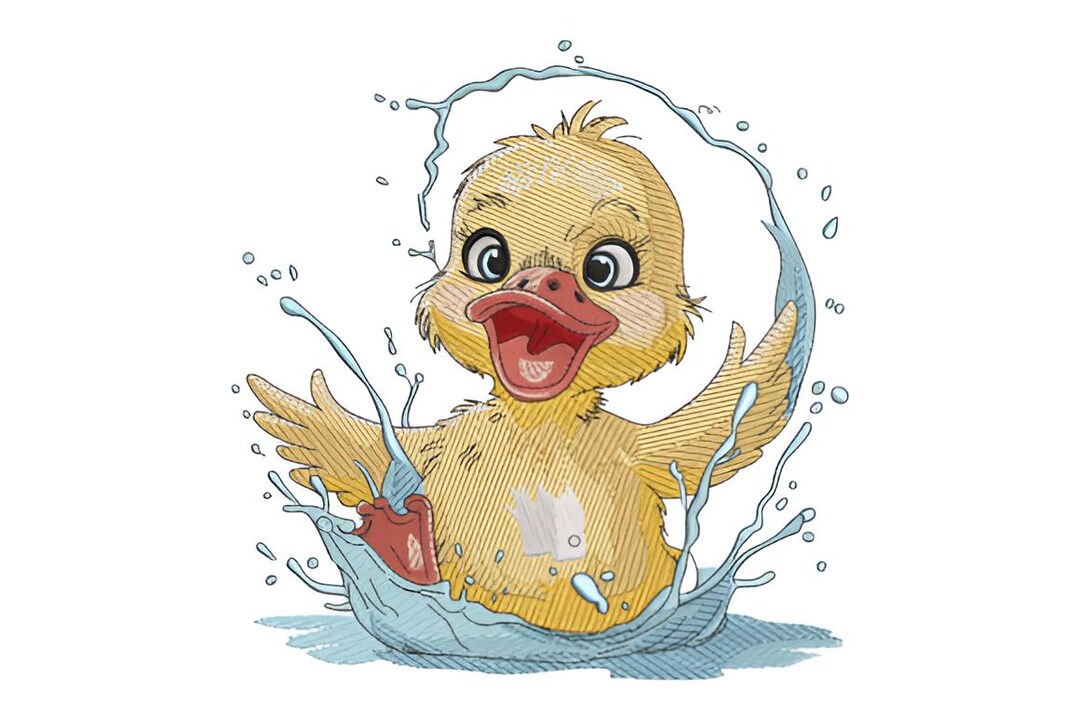 Baby Duck Embroidery Design | Cute Duckling Stitch (digital Download ...