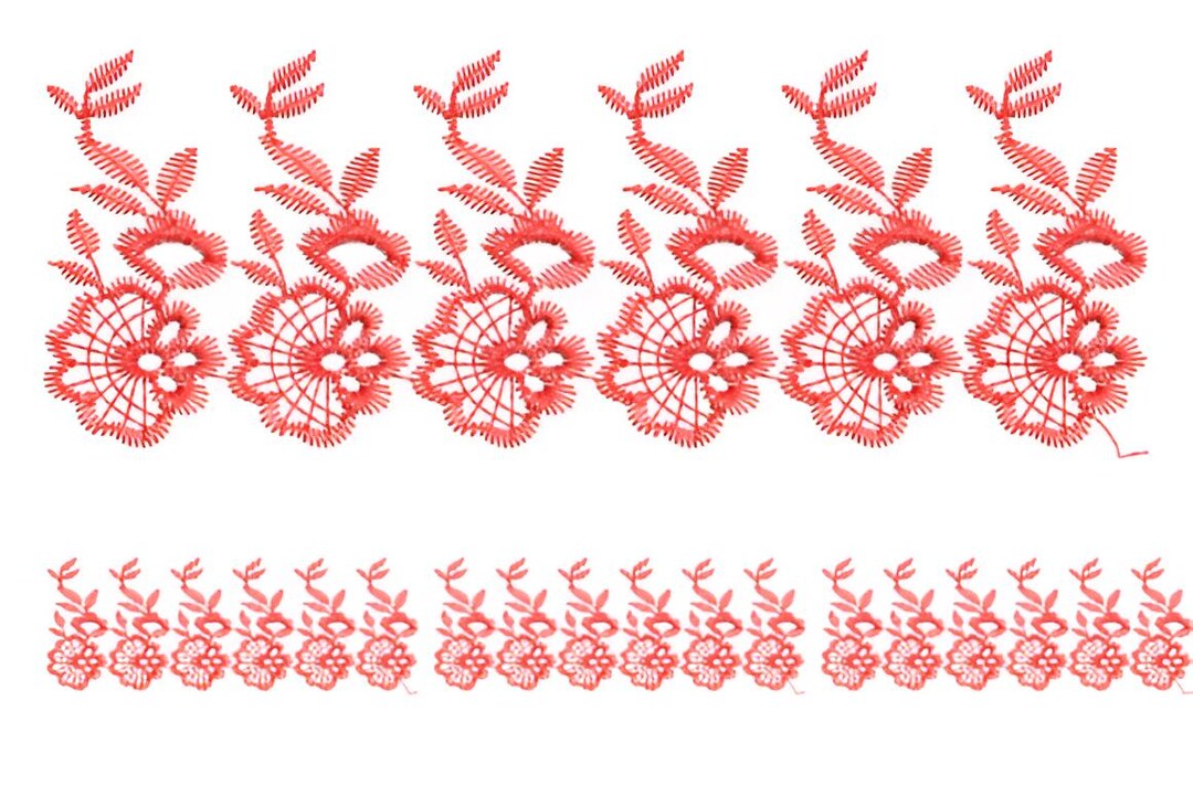 Floral Embroidery Border Design: Motif Pattern for Machines (digital ...