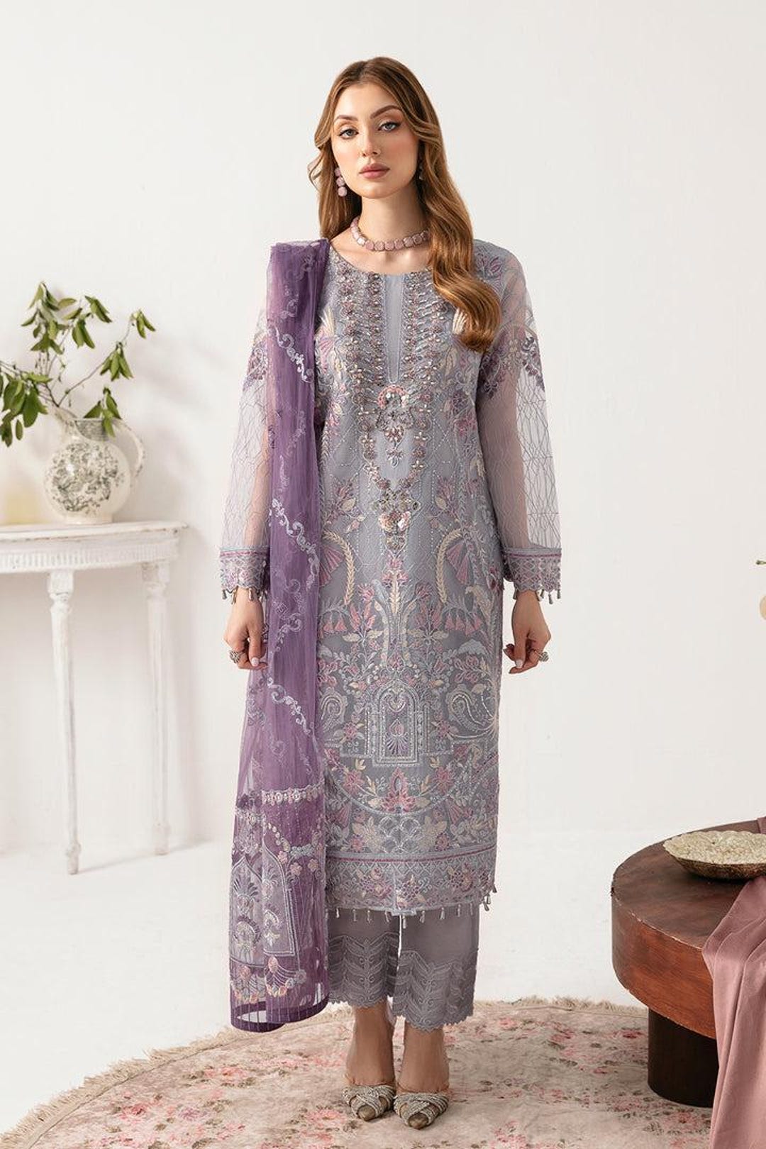Pakistani Shalwar Kameez | Organza Shalwar Kameez | Party Dress | Eid ...
