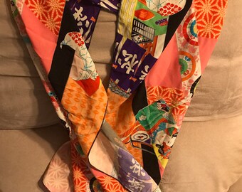 Japanese silk scarf | Etsy