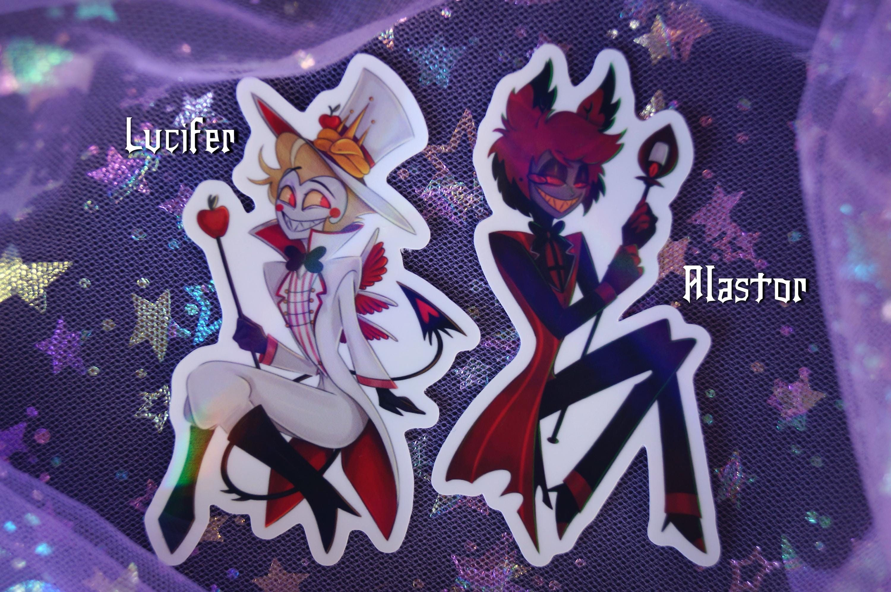 Hazbin Hotel Characters | Rainbow Holographic Stickers - Etsy