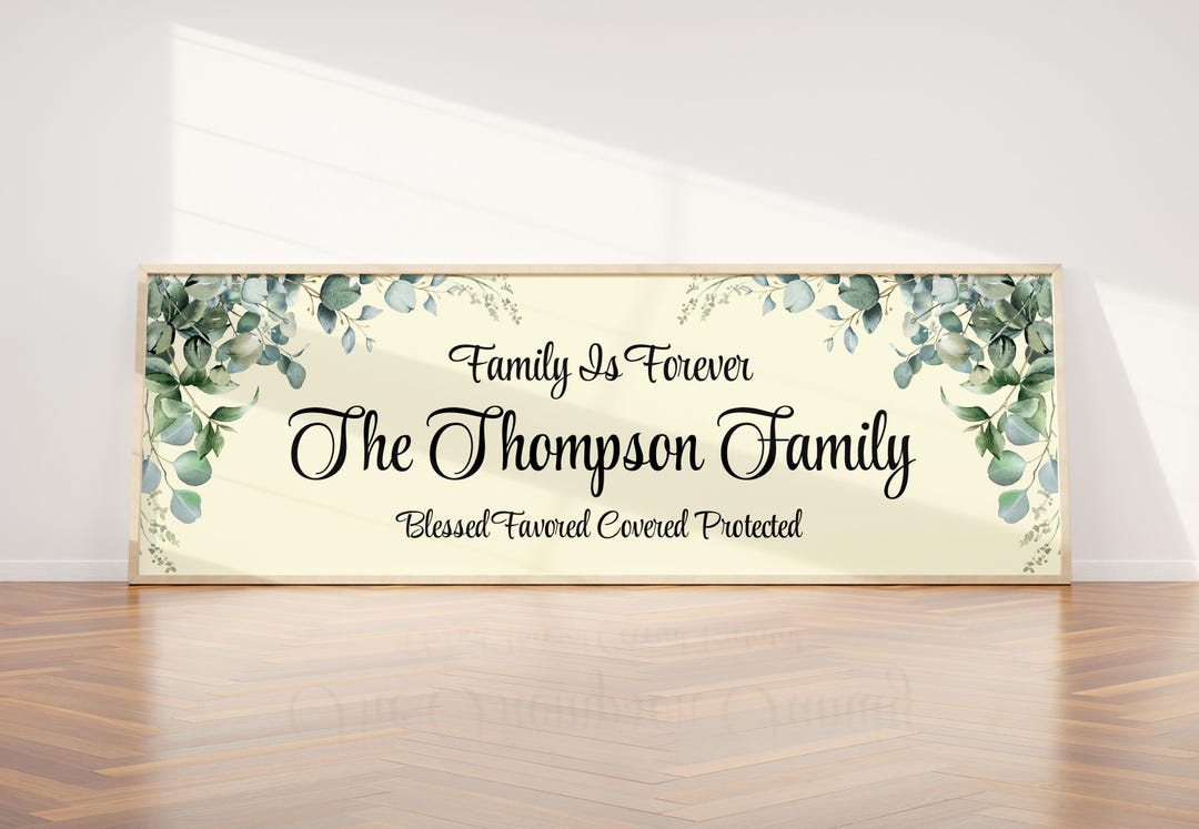Thompson - Customized Name Sign - Wall Hangings Monogram Last Name Art ...