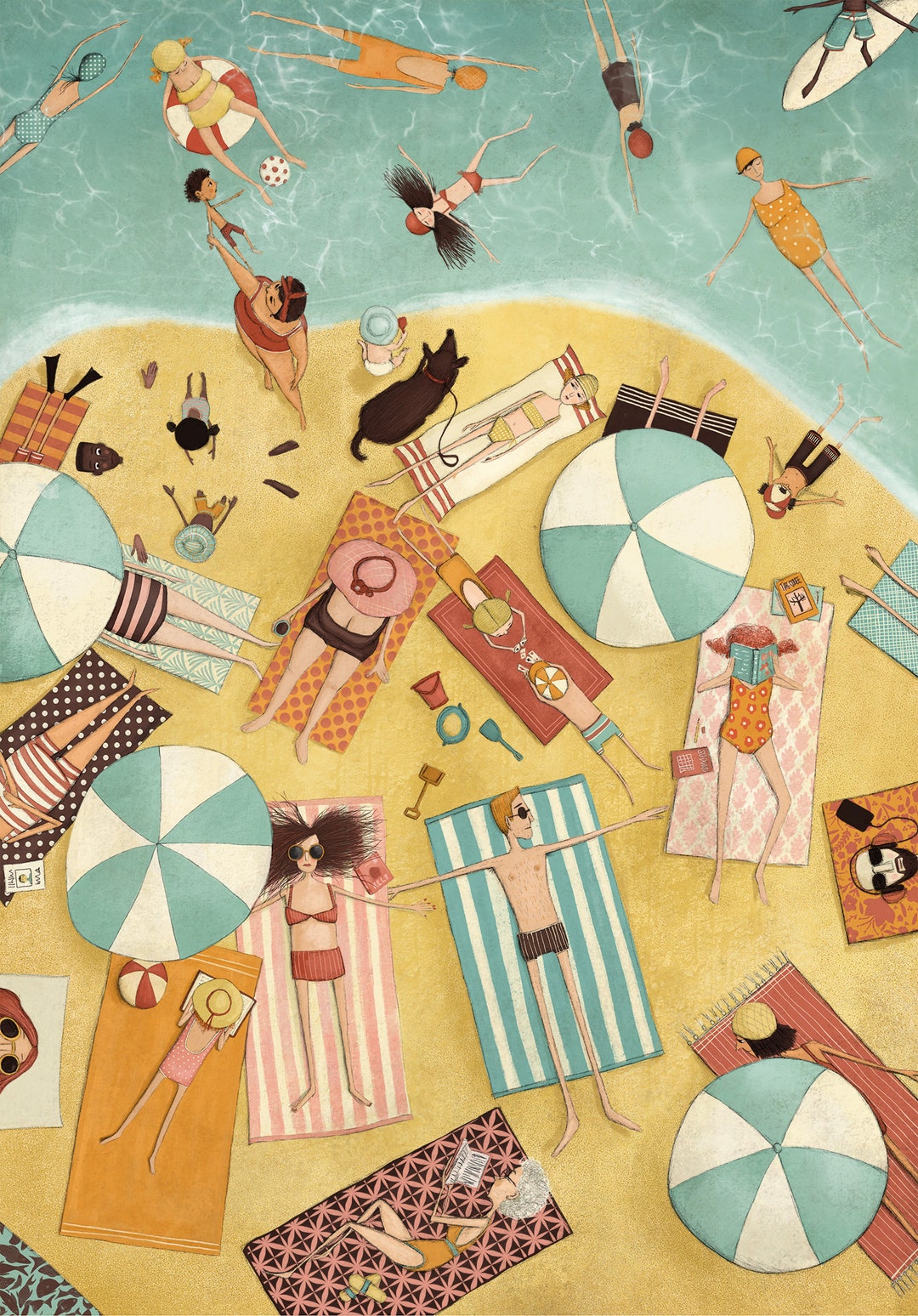 Beachday - Artprint (three Different Sizes) - Etsy