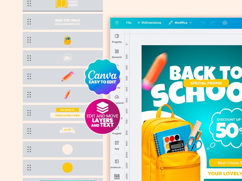 Back to School Flyer Template | Editable Canva Instagram Post, Story ...