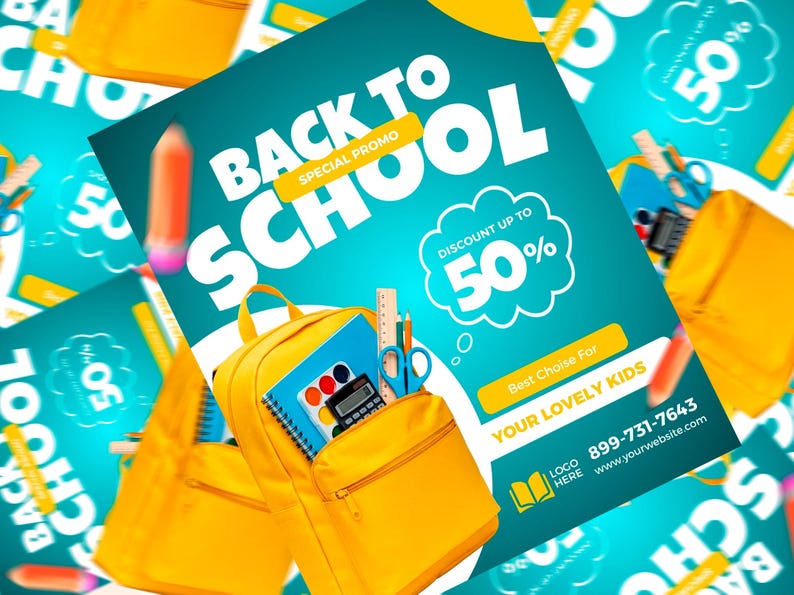 Back to School Flyer Template | Editable Canva Instagram Post, Story ...