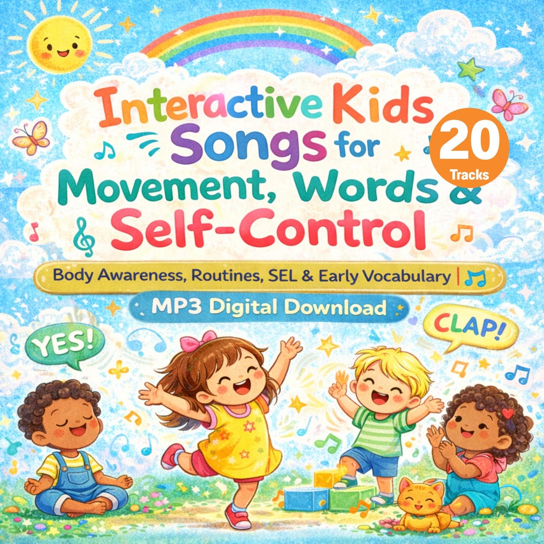 Kids Movement Songs SEL Learning Preschool Music MP3 Digital Download ...