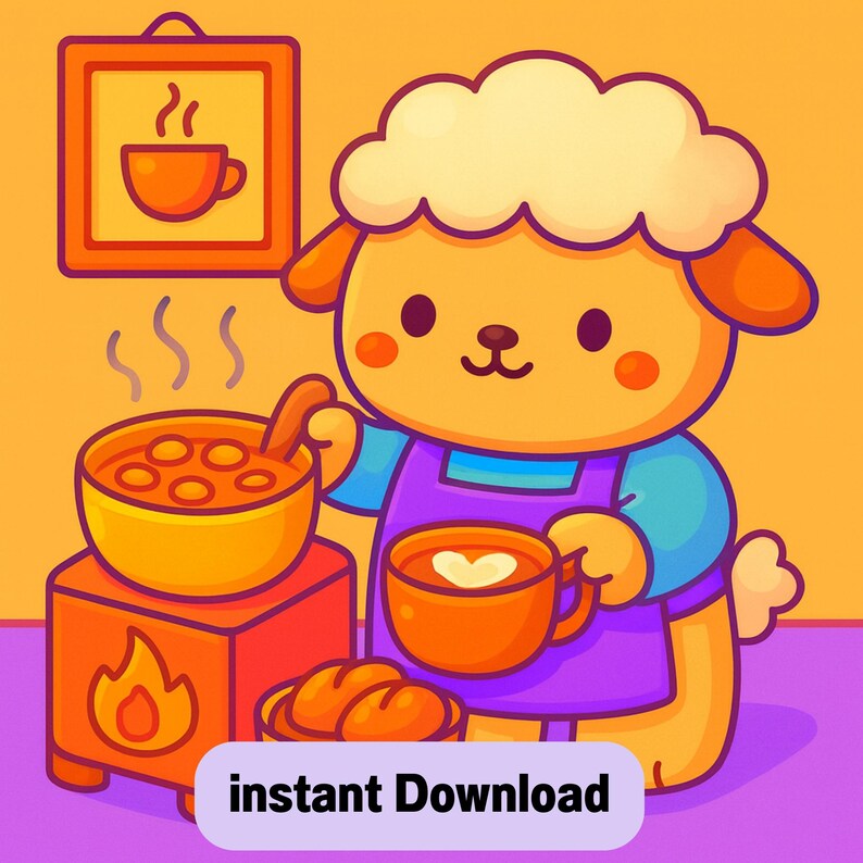 Animal Cafe Coloring Pages | Printable Activity Book for Kids | PDF ...