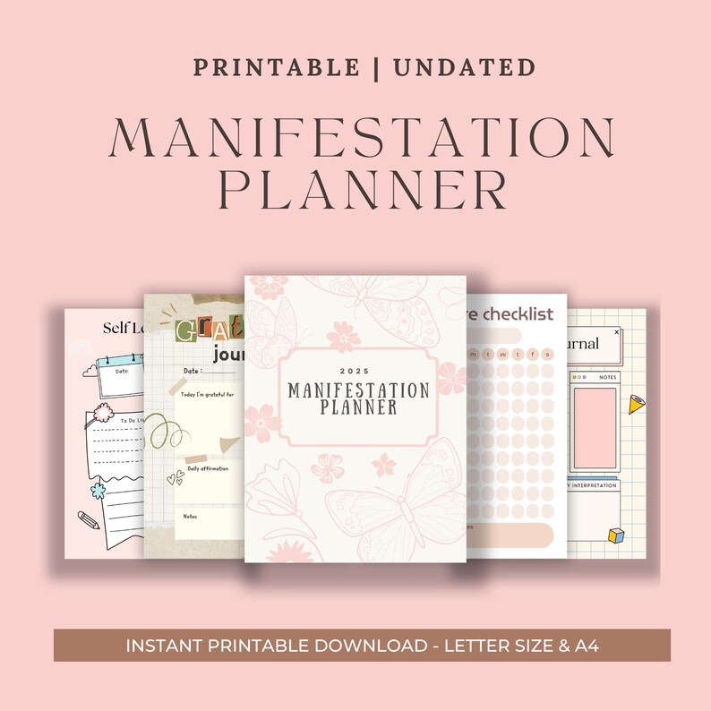 Digital Manifestation Planner PDF | Printable Law of Attraction Journal ...
