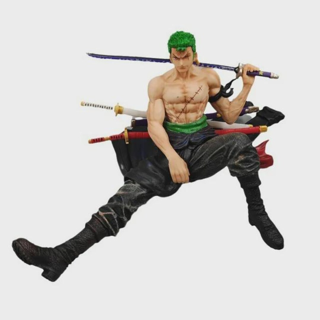 One Piece Anime Figure Roronoa Zoro Anime Figure Sitting Action Figure ...