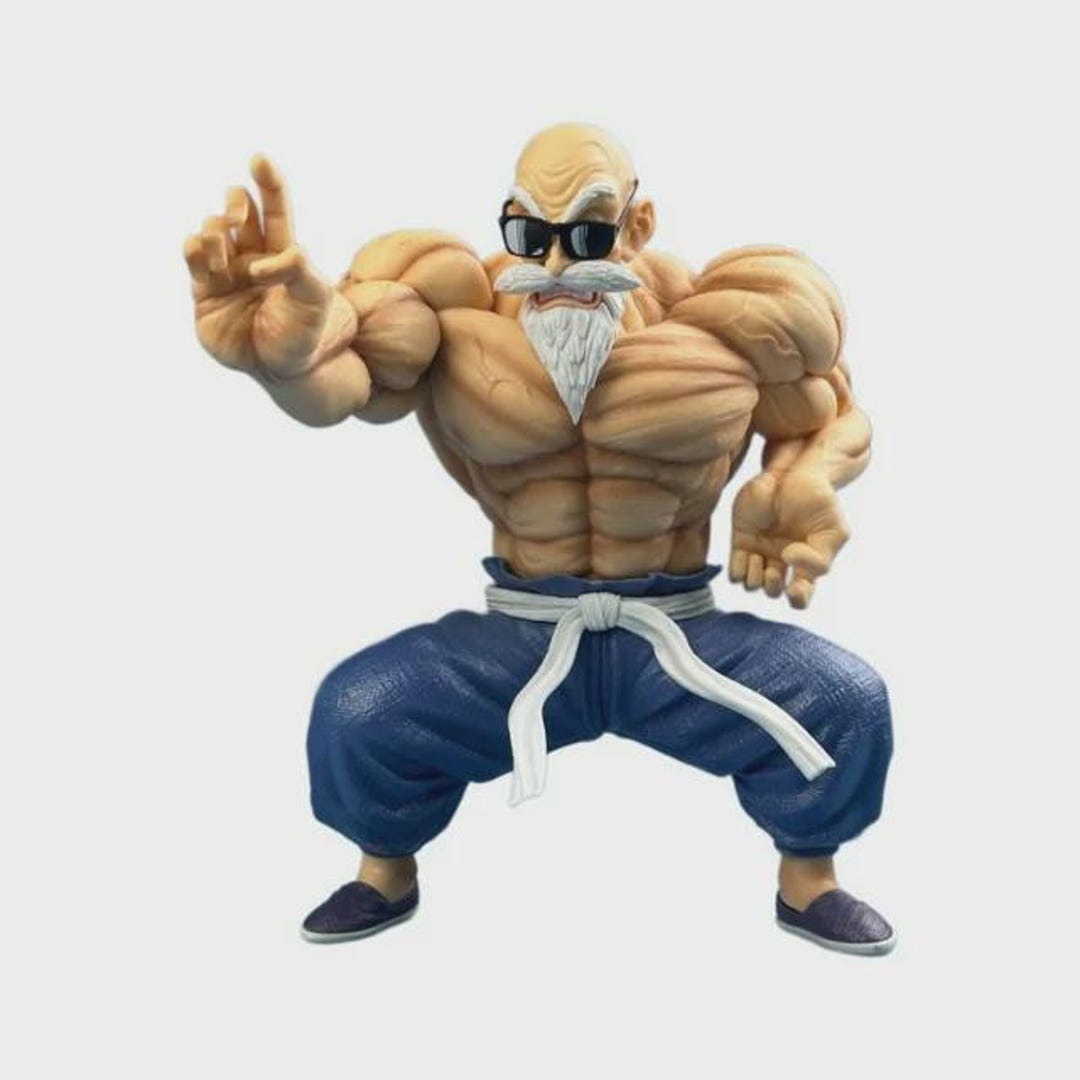 Dragon Ball Master Roshi Anime Figure Muscle Series Q Version Action ...
