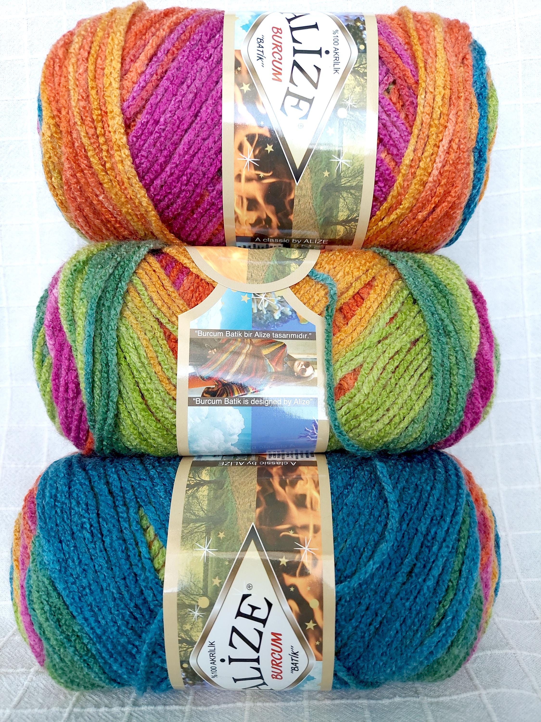 Rainbow Variegated Yarn for Crochet & Knitting Projects, Colorful Self ...